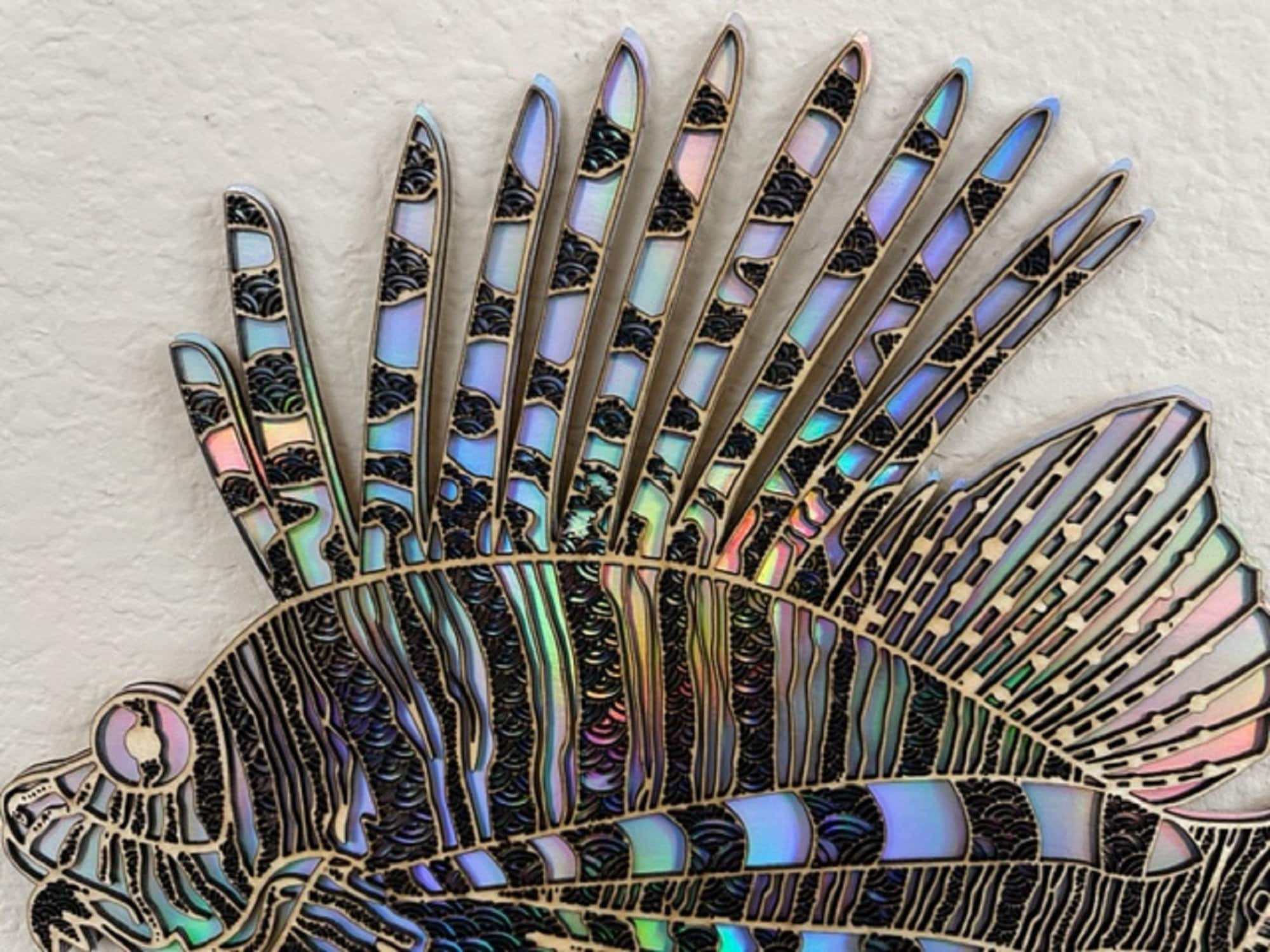 Lionfish Holographic Mandala, Lionfish Mandala, Lionfish, Tropical ...