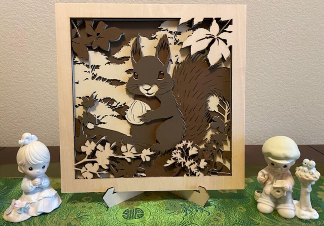 Cute Squirrel Mandala, 6 Layered Mandala, Animal Decor, Squirrel ...