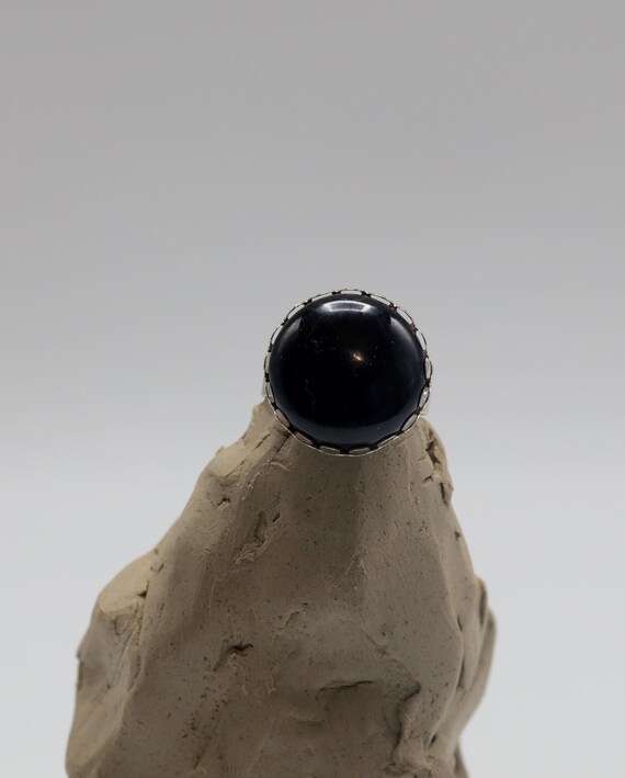 Black Ceramic Tile Ring Hand Painted Artisan Ring Handmade - Etsy