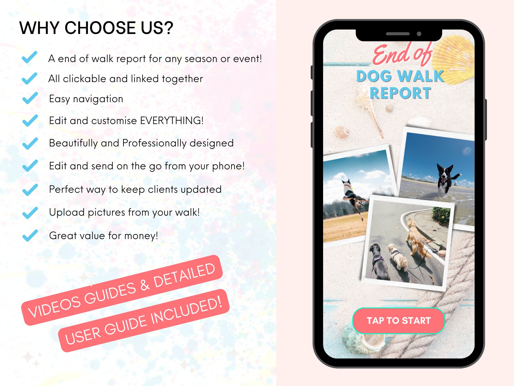 Dog Walking Report Card | Electronic Report Card | Dog Walker Forms ...
