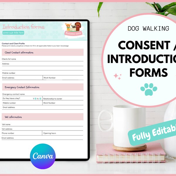 Dog Walking New Client Form - Etsy