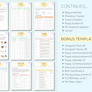 MEGA Puppy Planner, Puppy Guide, Puppy Checklist, Puppy Training ...
