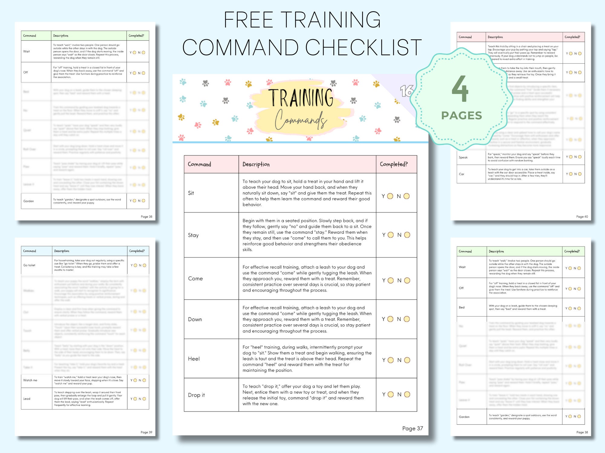 Dog Training Cheat Sheets, Puppy Socialisation, Puppy Training Guide ...