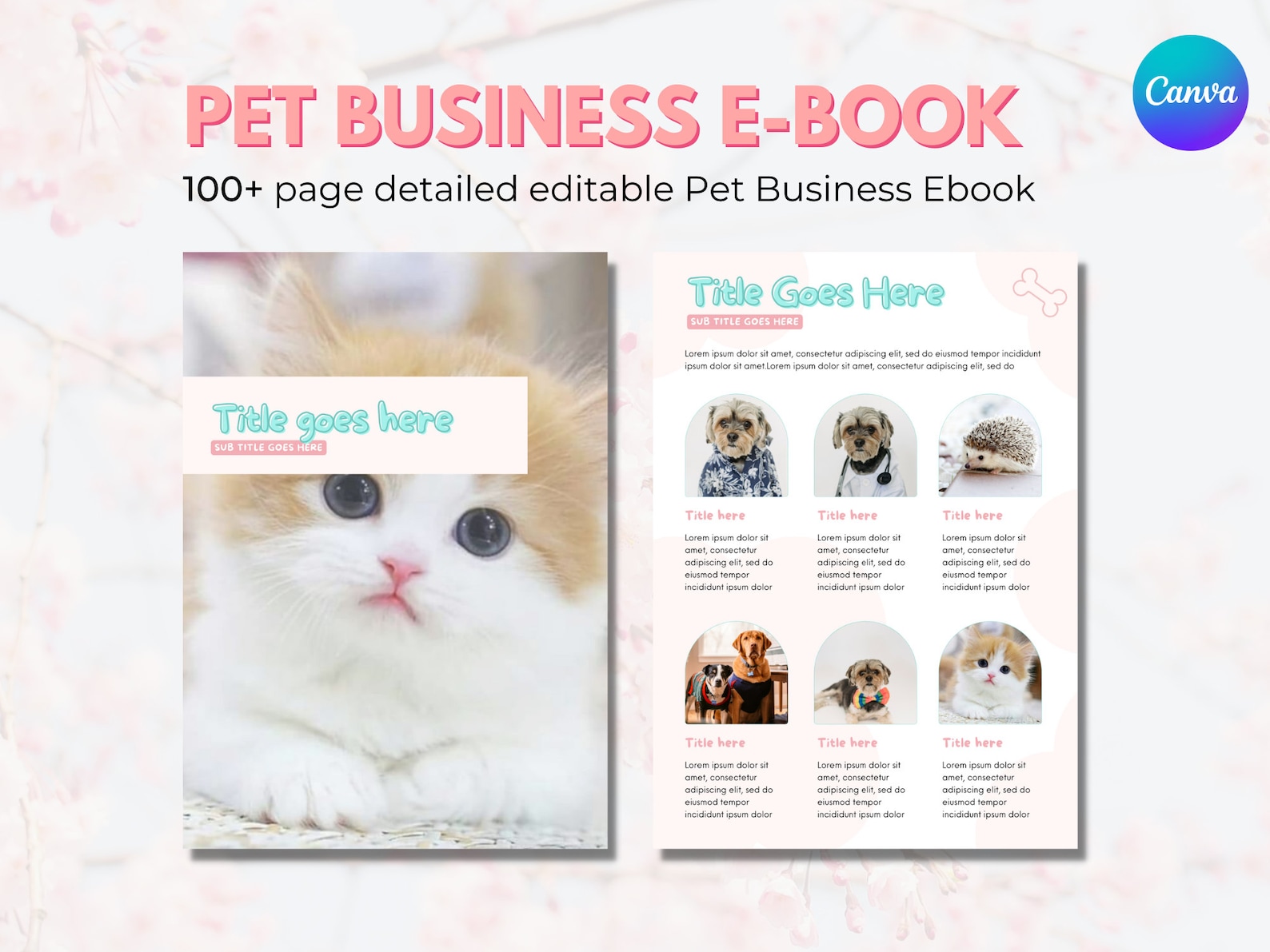 Pet Ebook Template, Pet Care Business, Workbook Template, Lead Magnet ...