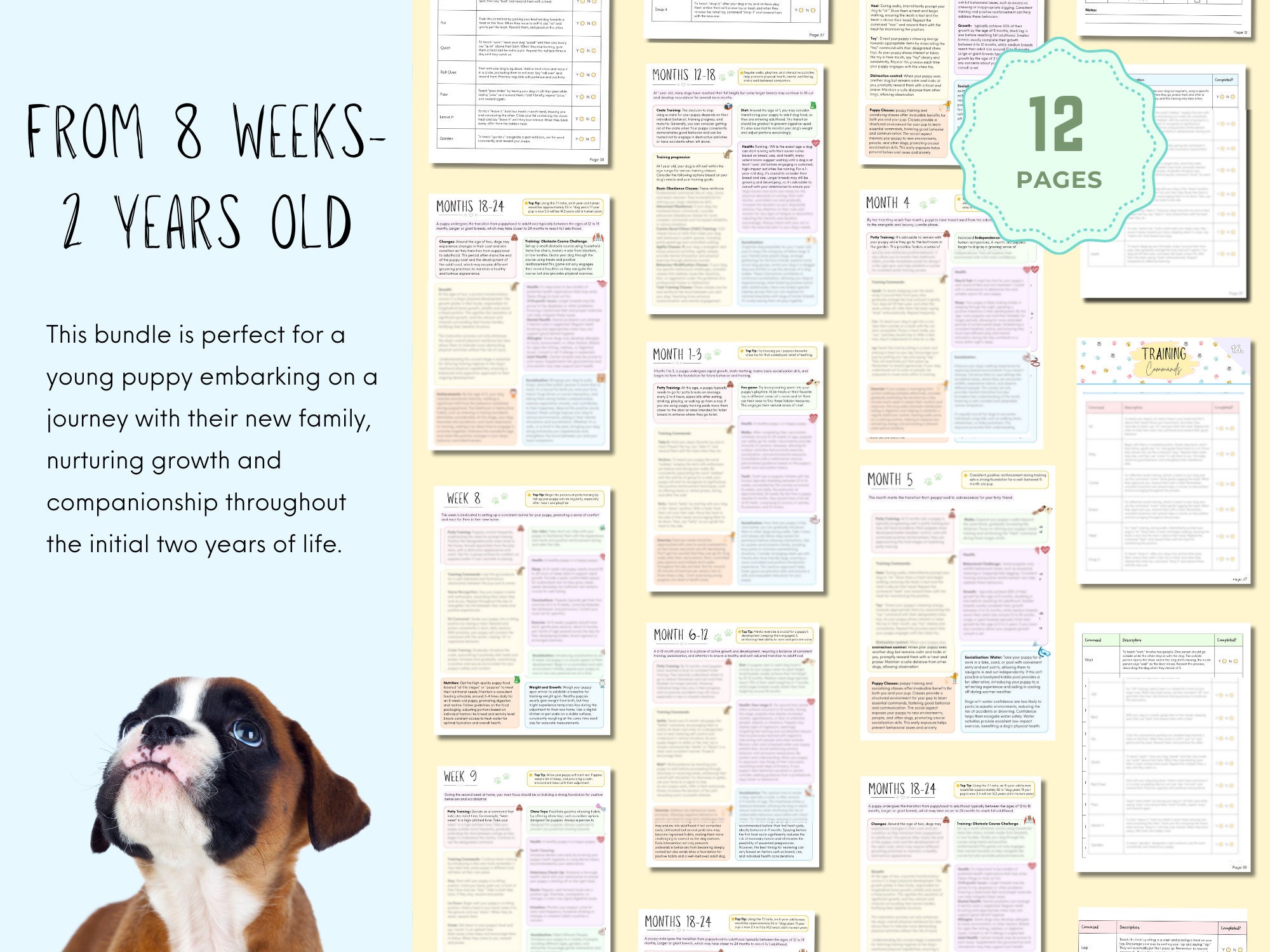 Dog Training Cheat Sheets, Puppy Socialisation, Puppy Training Guide ...