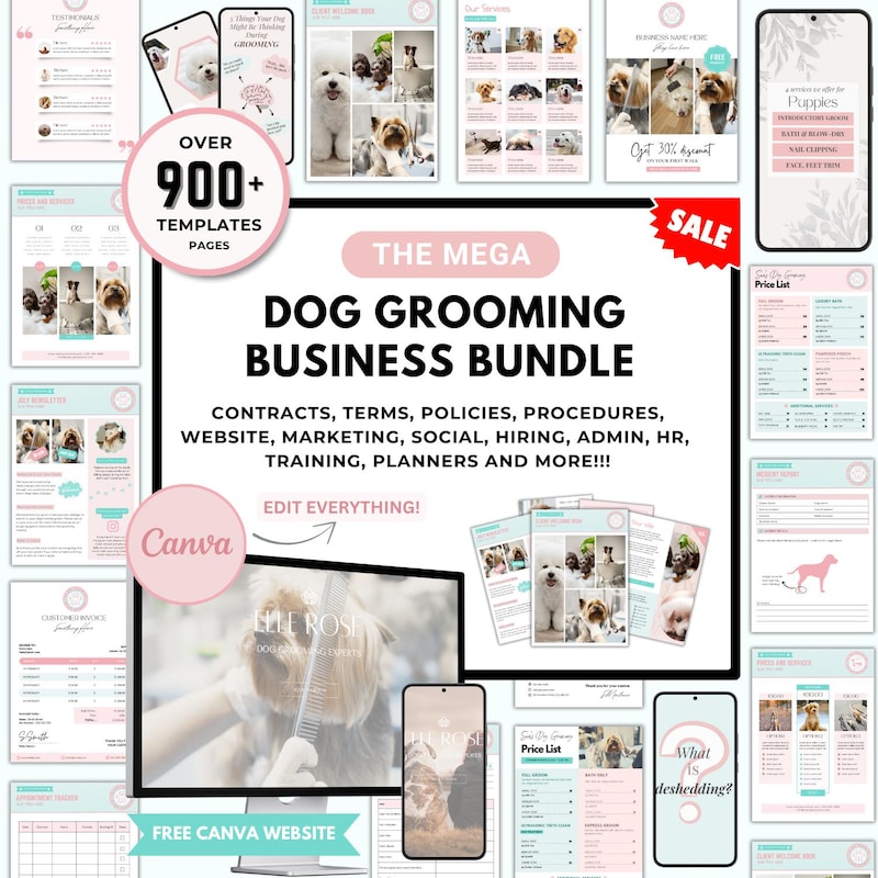Dog Grooming Logo - Etsy UK