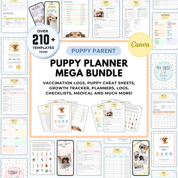 Puppy Planner - Etsy UK