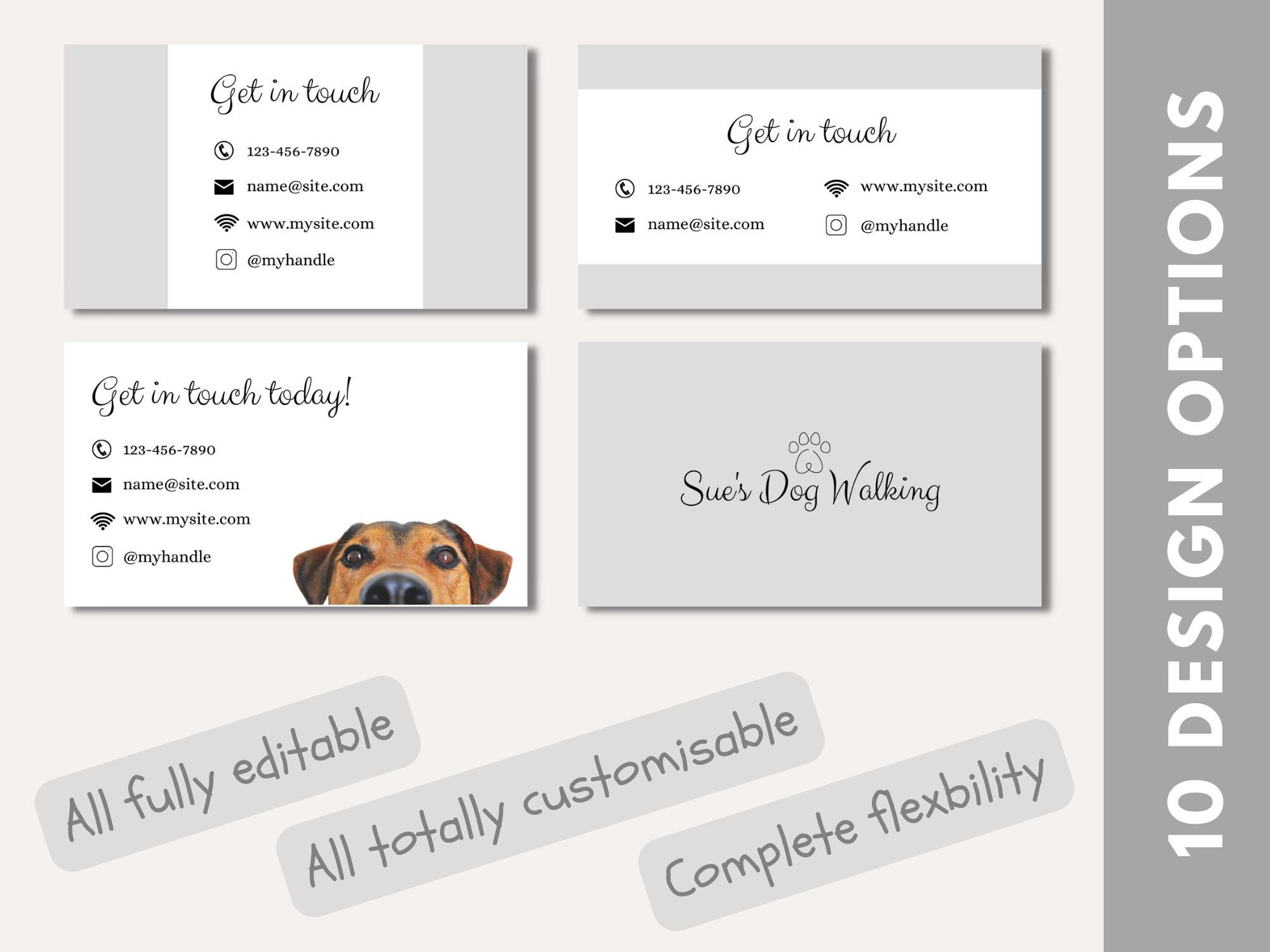 Dog Walking Business Cards Dog Walker Business Card Dog Walking ...