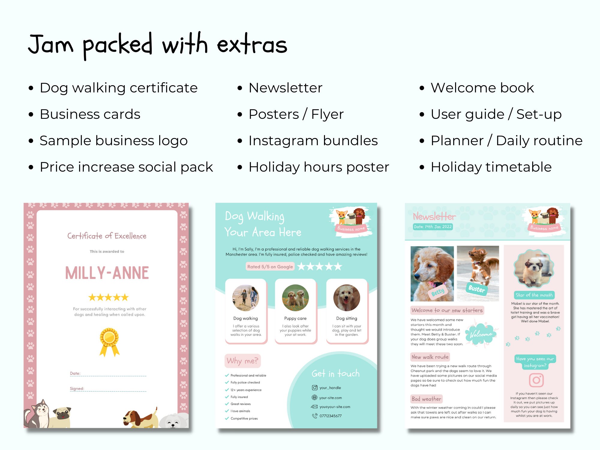ULTIMATE Dog Walking Business Forms Pack Dog Walking Contract Dog ...
