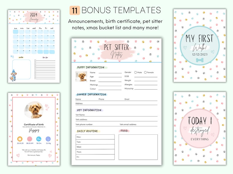 MEGA Puppy Planner, Puppy Guide, Puppy Checklist, Puppy Training ...