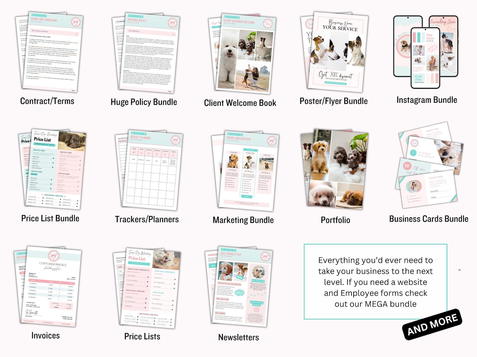 ULTIMATE Dog Walking & Pet Sitting Forms Bundle | Dog Walking Forms ...