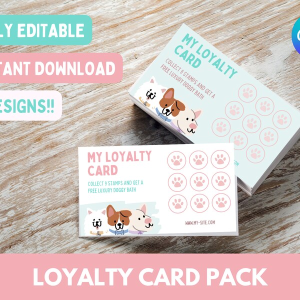 Dog Grooming Loyalty Cards - Etsy Canada