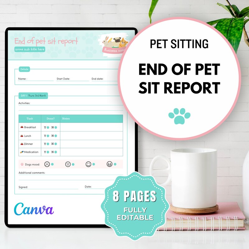 Pet Sitting Forms - Etsy