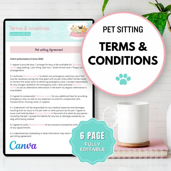 Pet Sitting Forms - Etsy