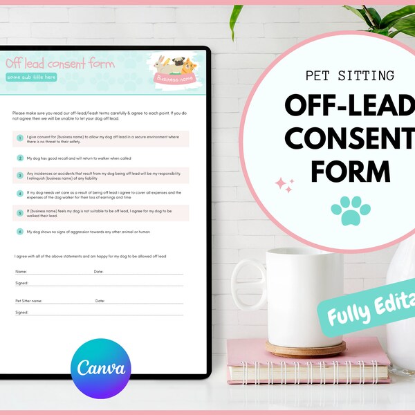 Pet Sitting Consent Form - Etsy