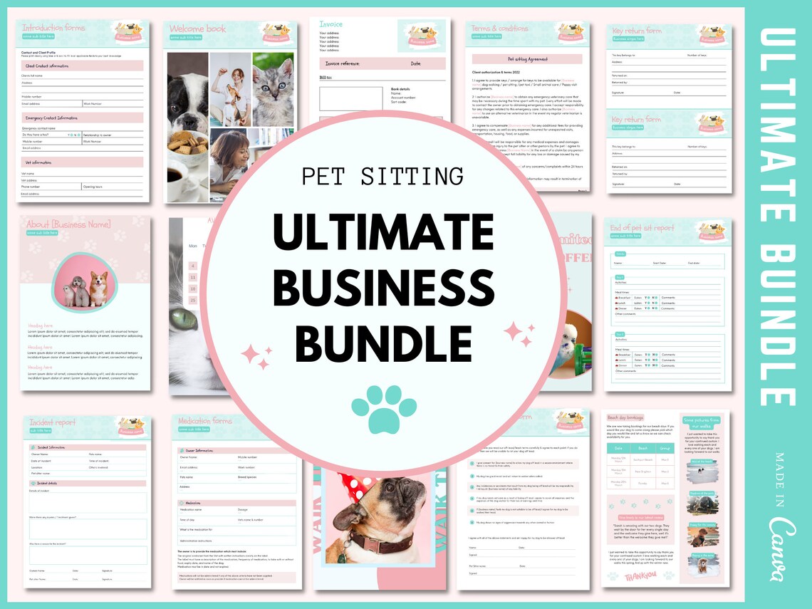 Pet Sitting Forms Pet Sitting Form Pet Sitter Forms Pet Sitting Consent ...