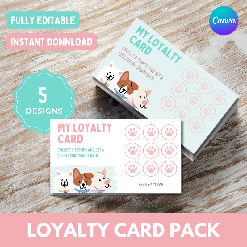 Dog Groomer Loyalty Cards - Etsy