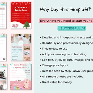 Cat Boarding Business Forms Bundle | Cat Boarding Forms | Cat Boarding ...