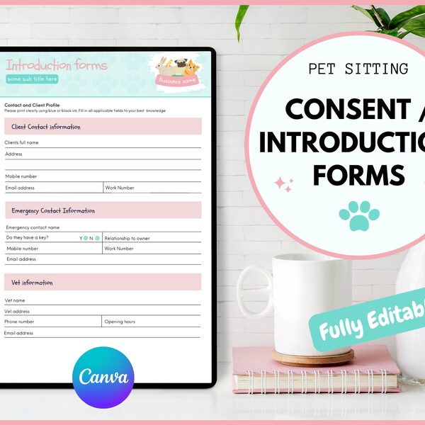 Pet Sitting Form - Etsy