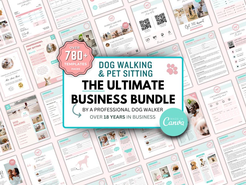 ULTIMATE Dog Walking & Pet Sitting Forms Bundle | Dog Walking Forms ...