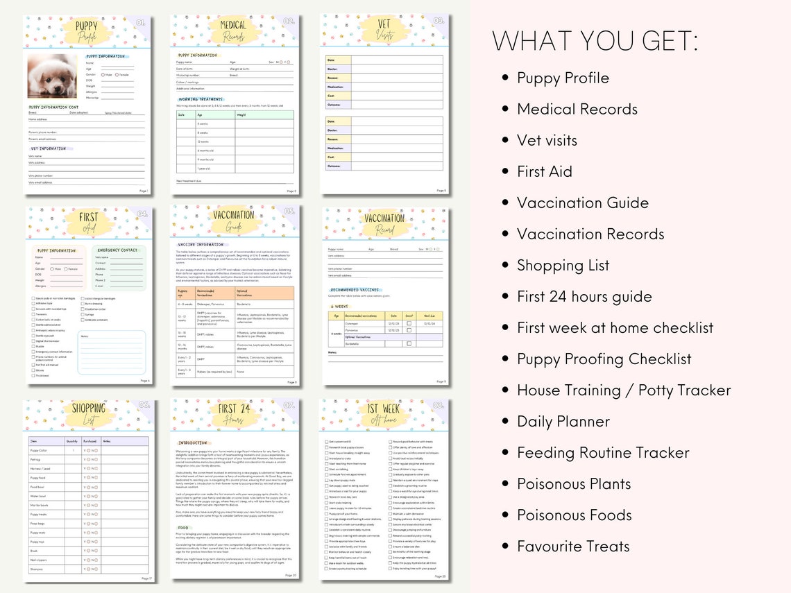 ULTIMATE Puppy Planner, Puppy Guide, Puppy Checklist, Puppy Training ...