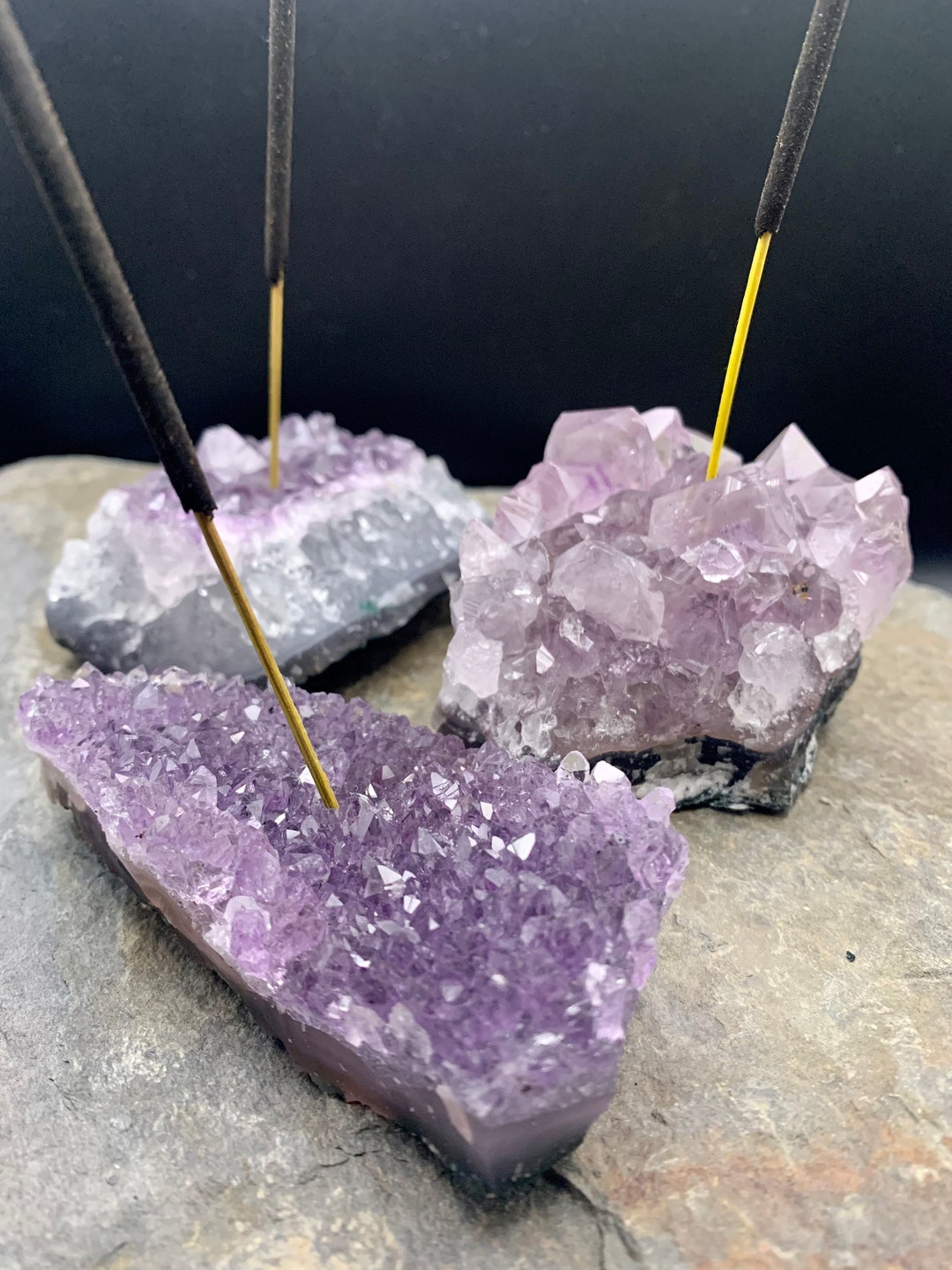 Amethyst Incense Holder Crystals Rocks Home Decor Amethyst - Etsy UK
