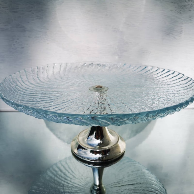 Silver Cake Stand - Etsy
