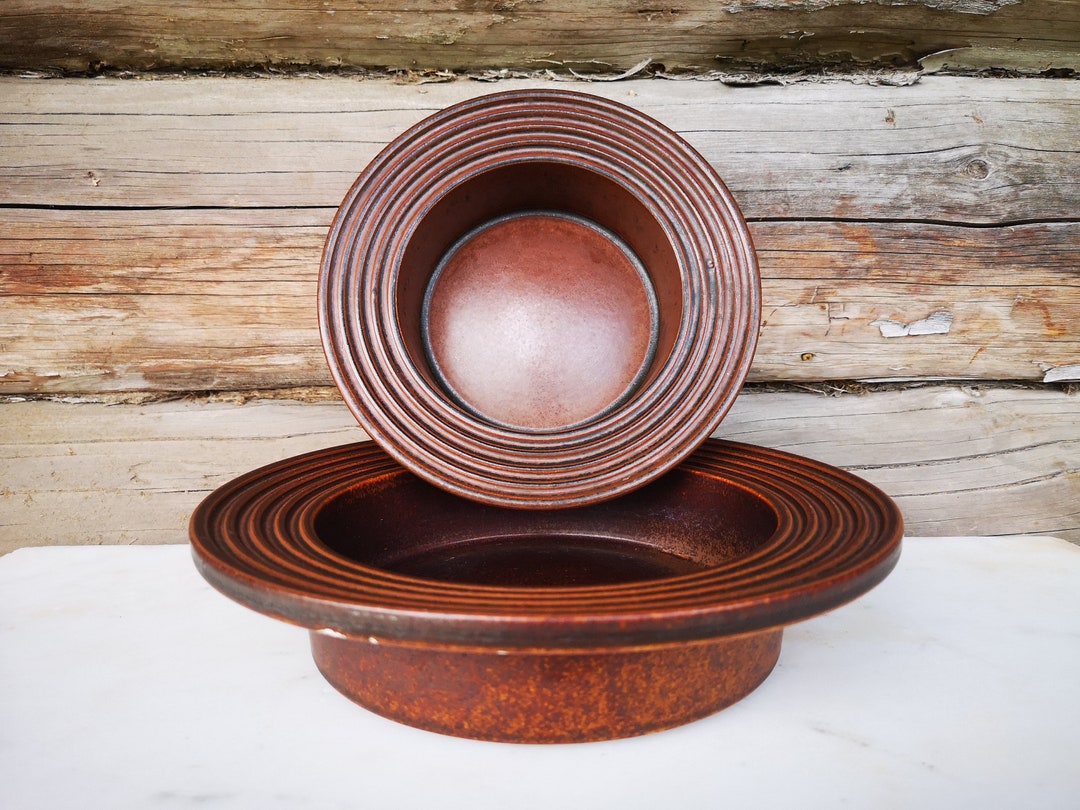Rare ARABIA Set of Two Vintage Ruska Series Ceramic Pots/serving Bowls ...