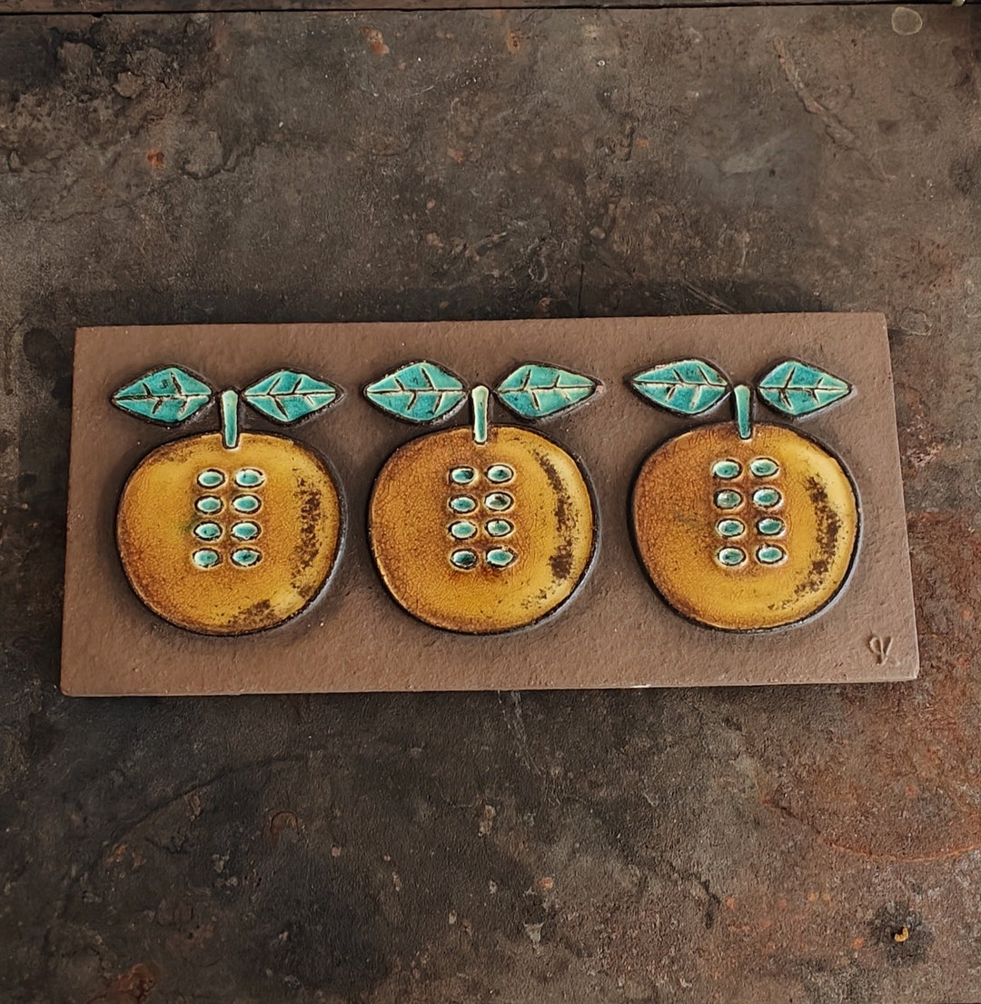 Vintage Danish Knabstrup Ceramic Wall Plaque by Christine Konschak - Etsy