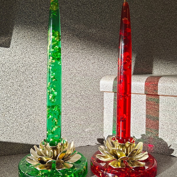 Lucite Taper Candles - Etsy