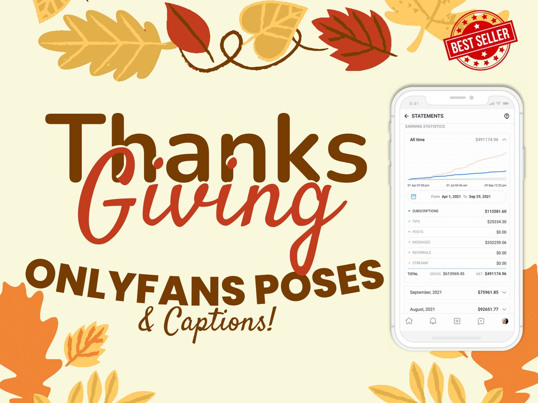 Thanksgiving Onlyfans Pose & Caption Guide - Etsy