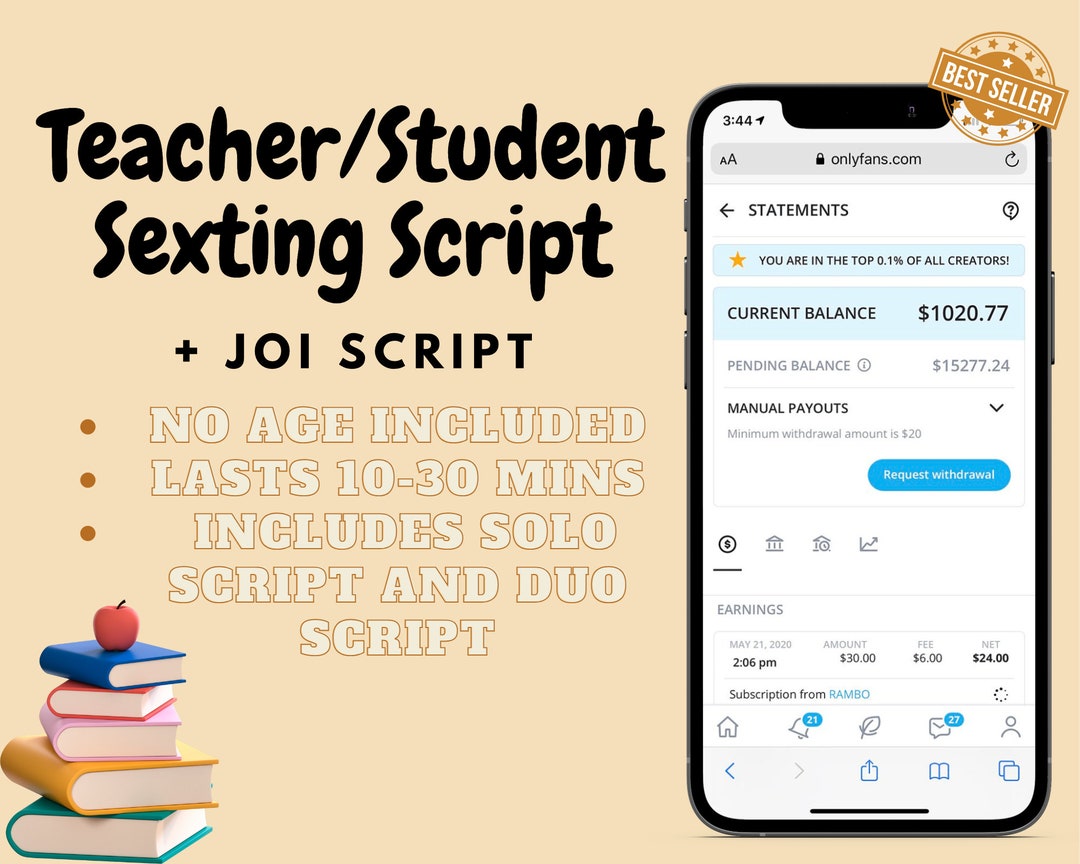 Teacher/student Sexting or JOI Script for Onlyfans, Fansly, Vid Chat - Etsy