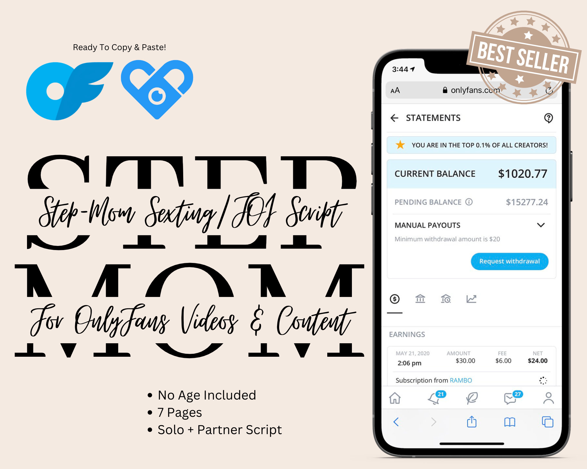 Stepmom Sexting/joi Script for Onlyfans, Fansly, Etc. - Etsy