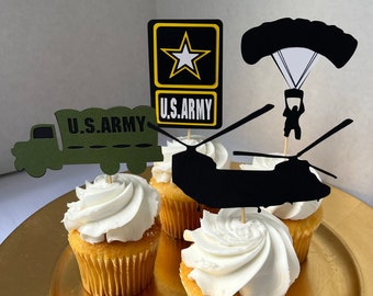 Custom Army Cupcake Toppers - Etsy