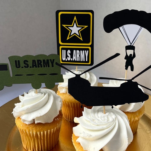 Army Cupcake Toppers Printable: 2 Party Circles - Etsy