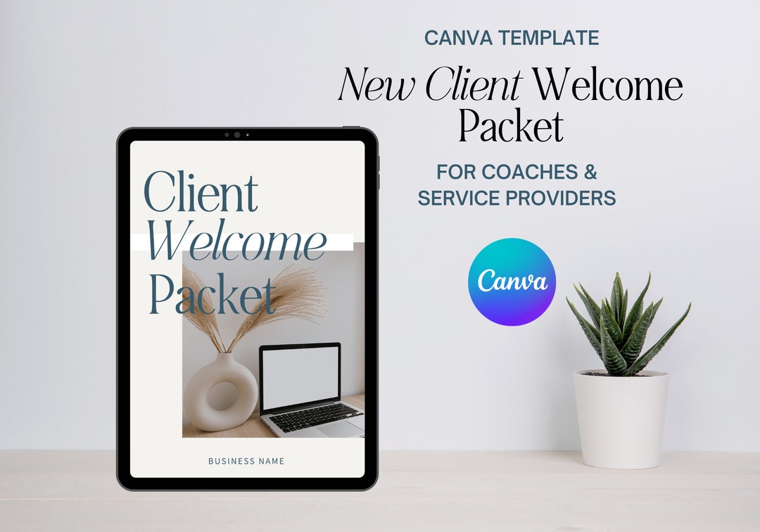 New Client Welcome Packet Template | Welcome Packet | Canva Template ...