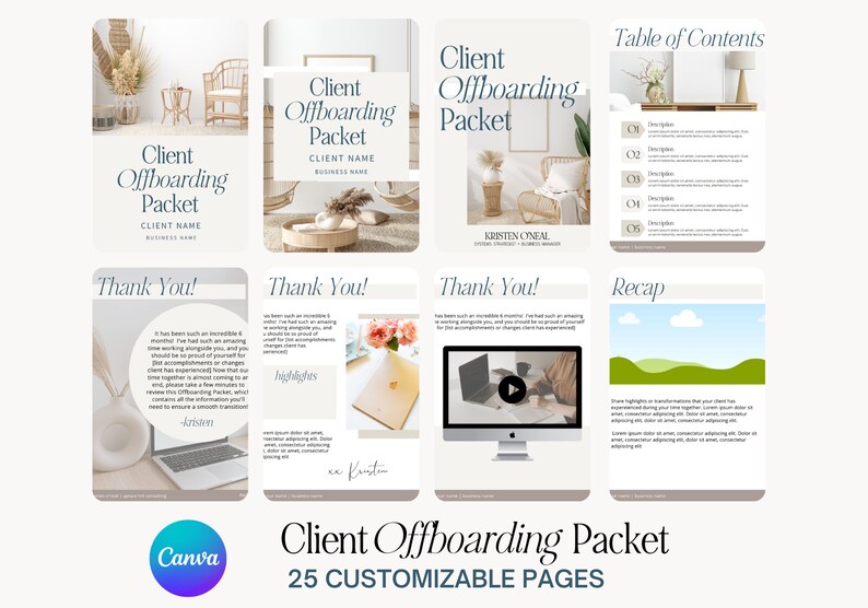 Client Offboarding Packet Template | Goodbye Packet | Canva Template ...
