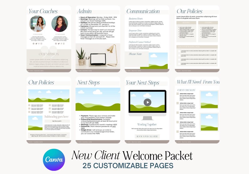 New Client Welcome Packet Template Welcome Packet Canva - Etsy