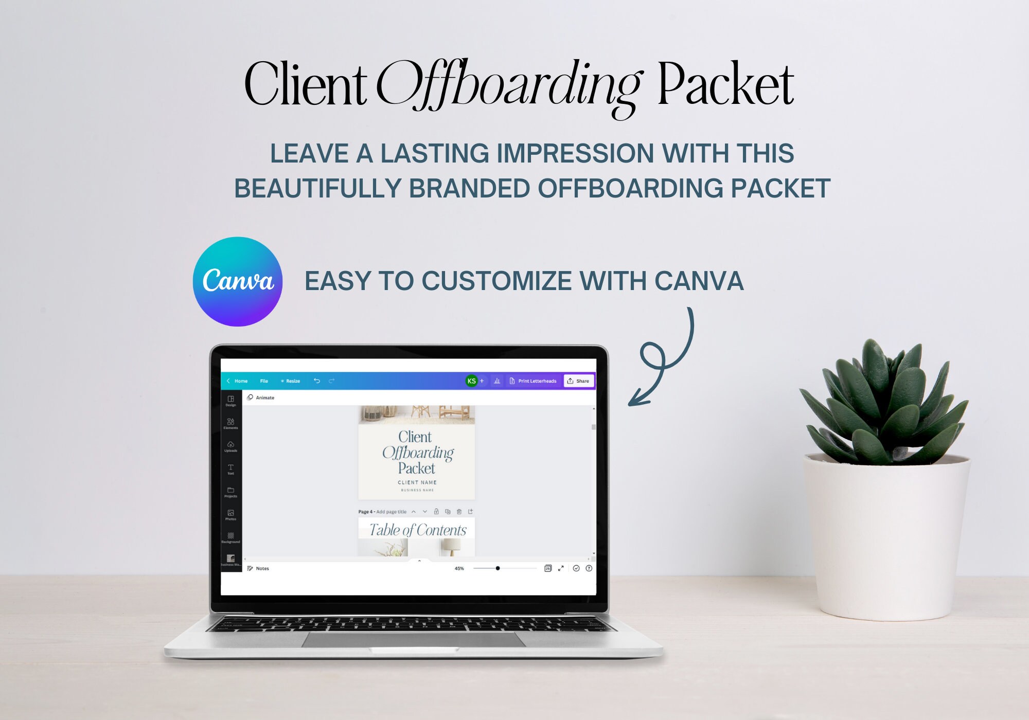 Client Offboarding Packet Template | Goodbye Packet | Canva Template ...