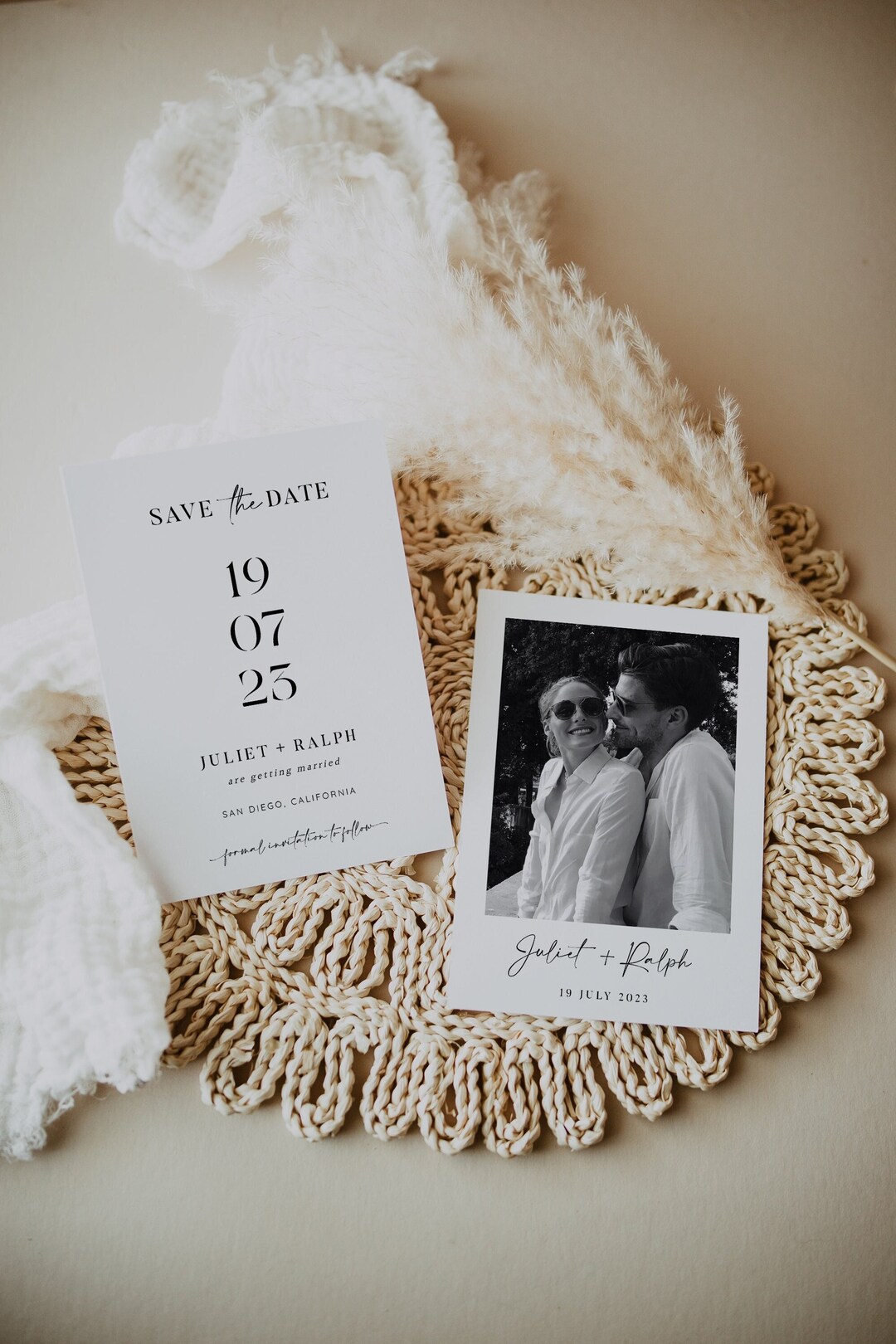 Photo Save the Date Invitation, Minimalist Save the Date Template ...