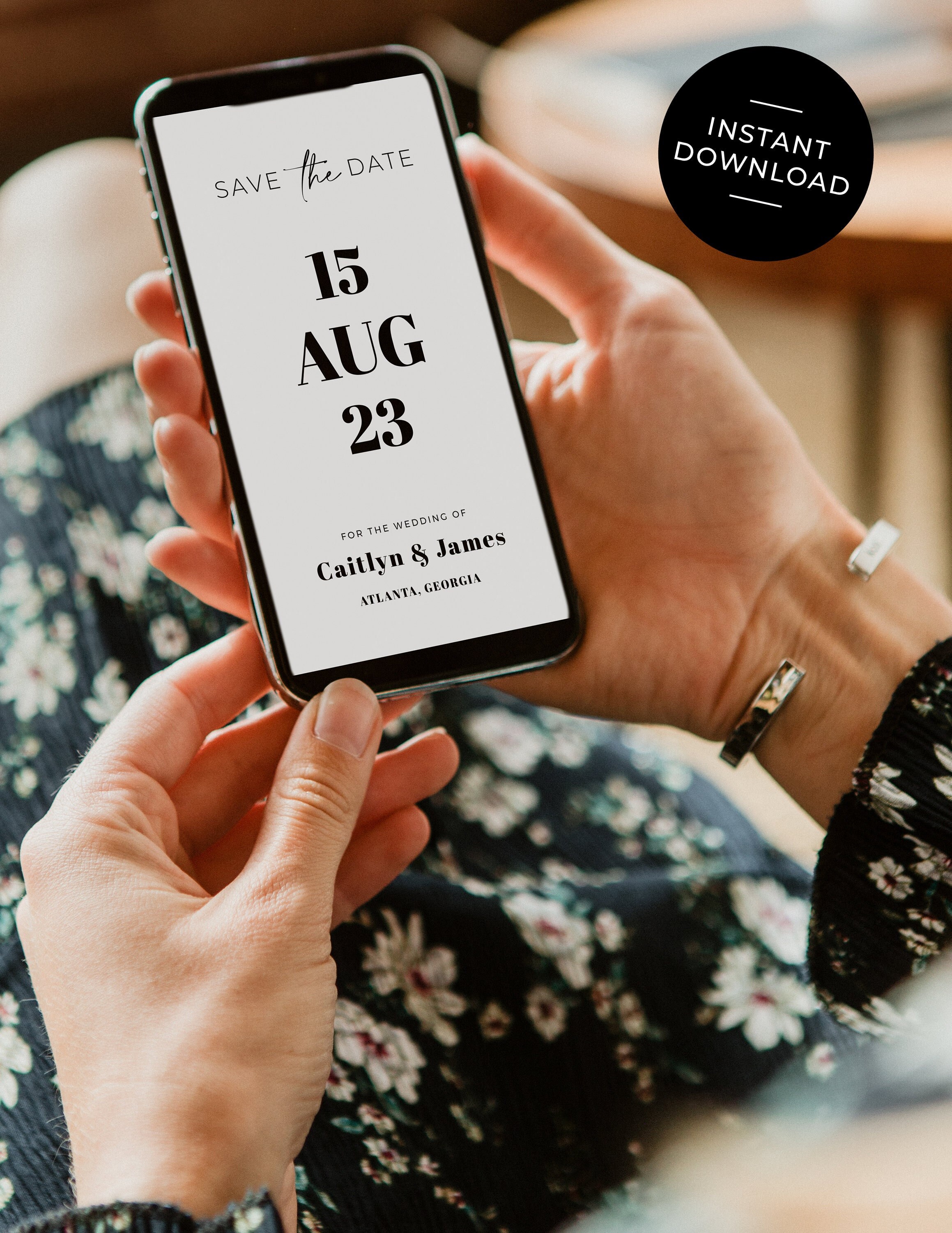 Retro Save the Date, Digital Save the Date, Simple Save the Date ...