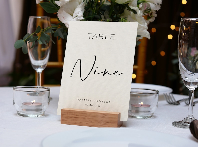 Modern Table Numbers Template, Minimalist Table Numbers, Reception ...