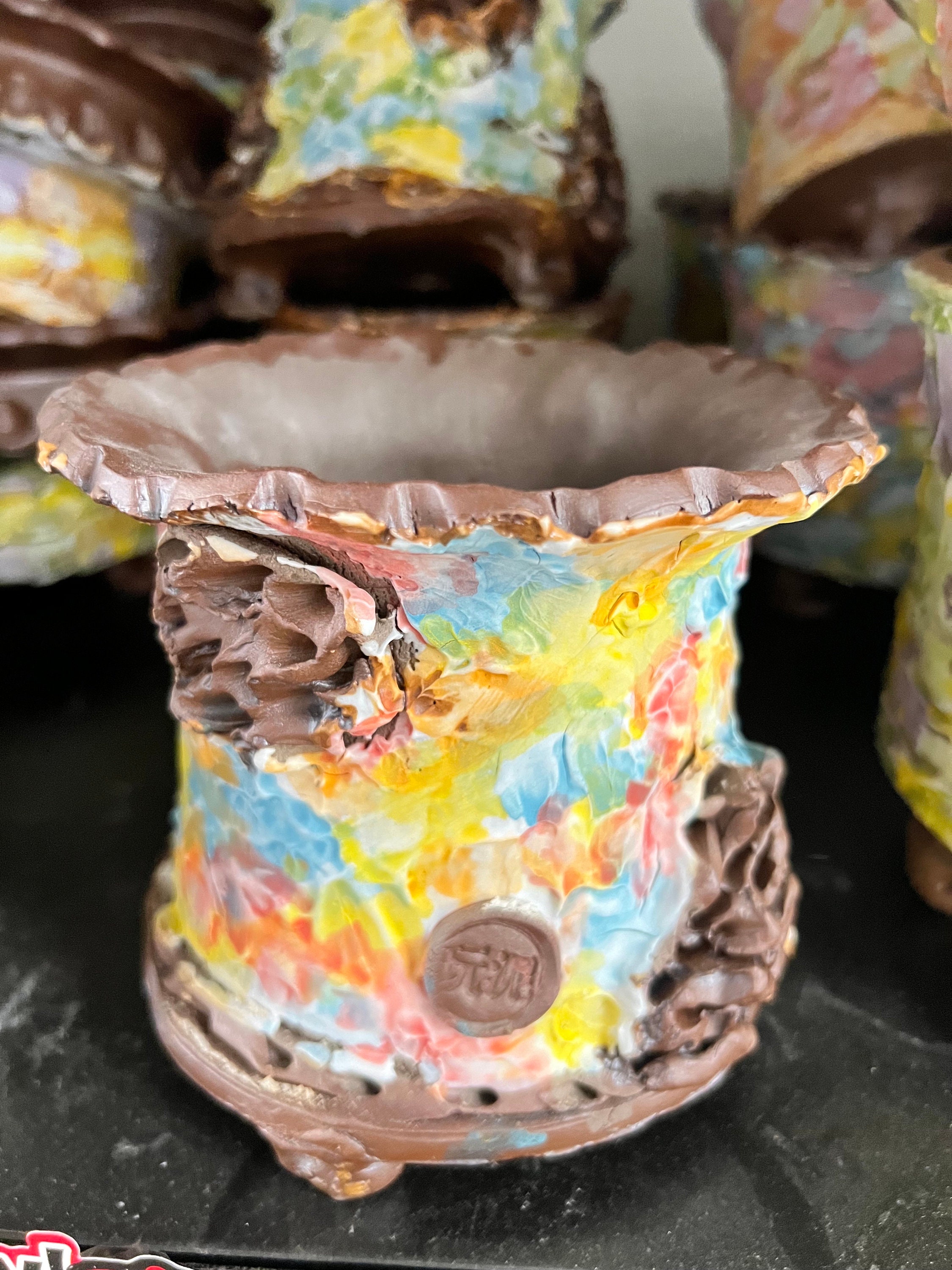 Colorful Handmade Succulent Pots With Drainage - Etsy