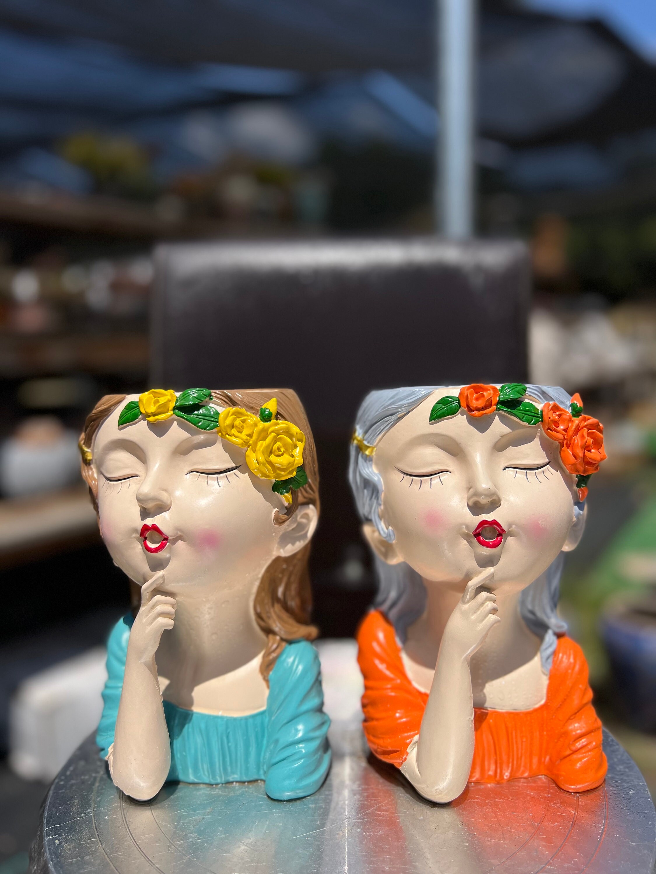 Face Flower Pot Head Planter With Drainage - Etsy