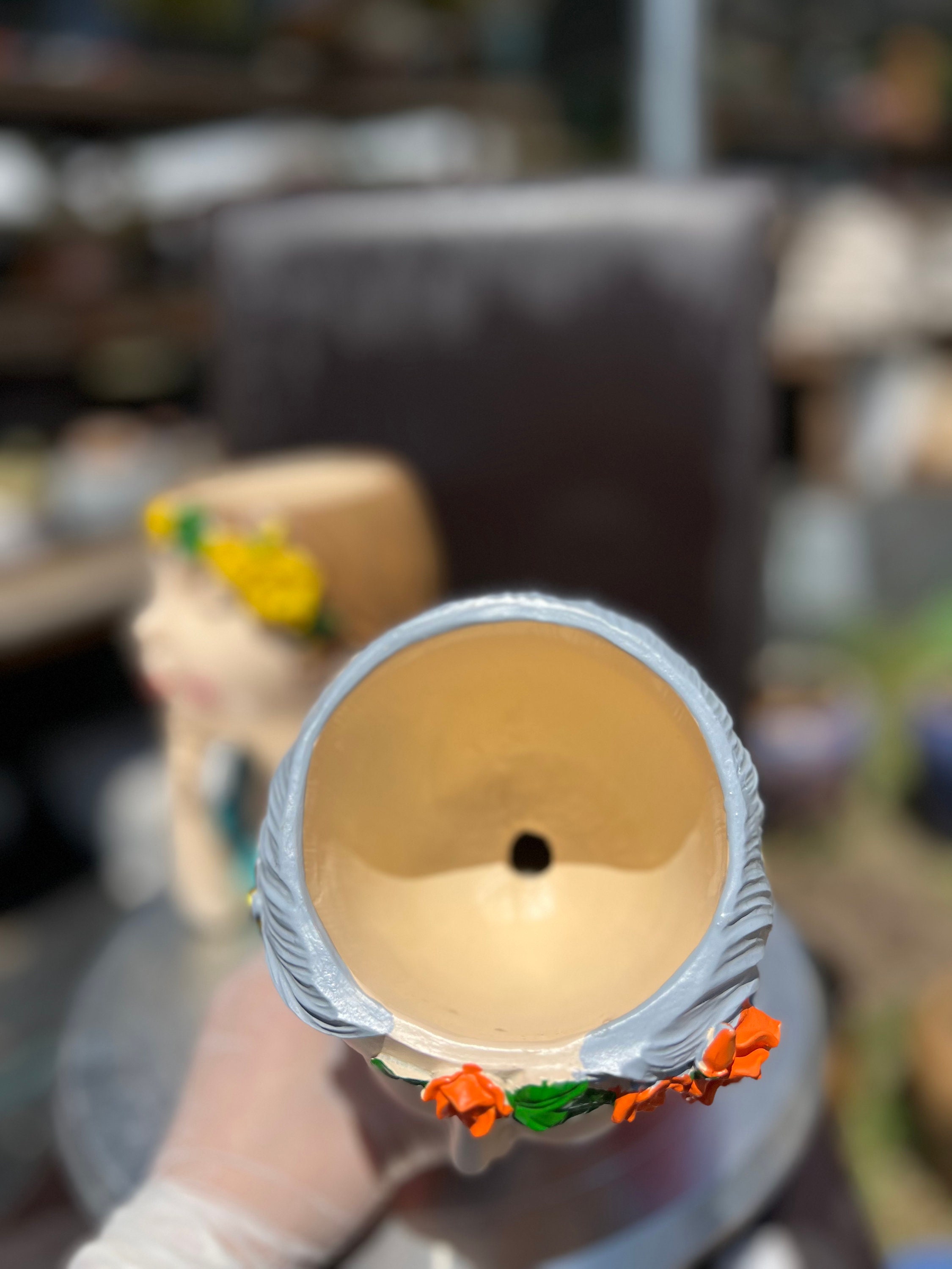 Face Flower Pot Head Planter With Drainage - Etsy