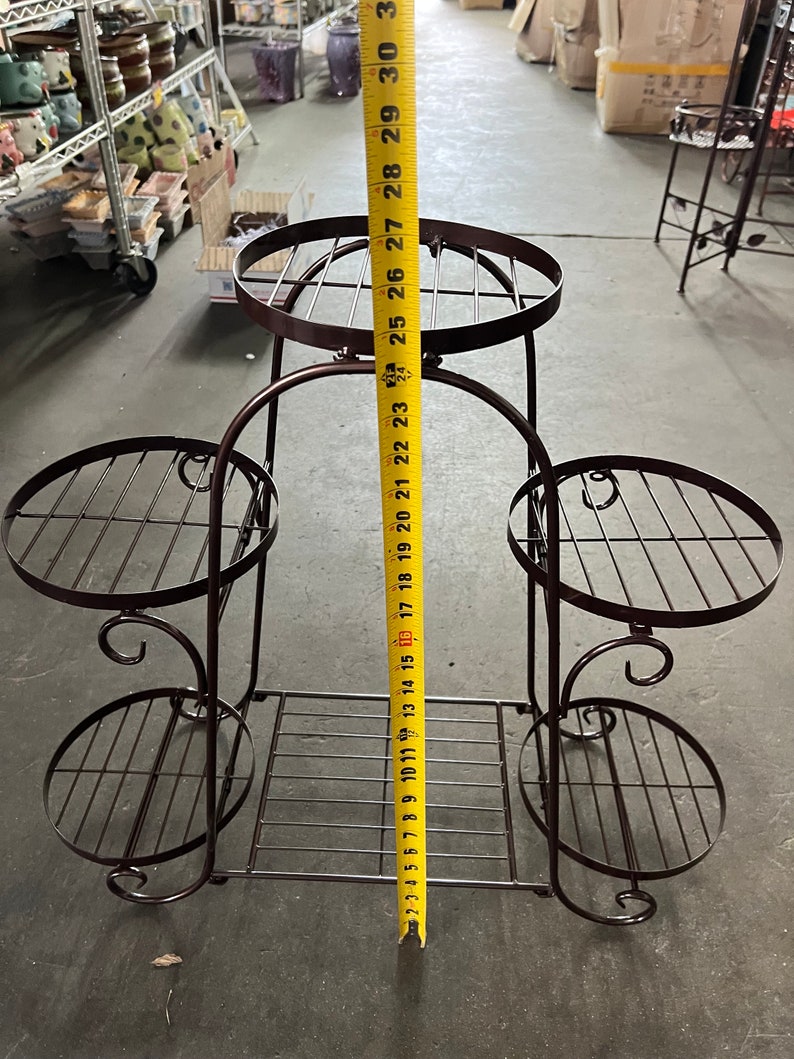 5 Tier Metal Plant Display Stand 5 Tier Flower Stand Indoor Outdoor ...