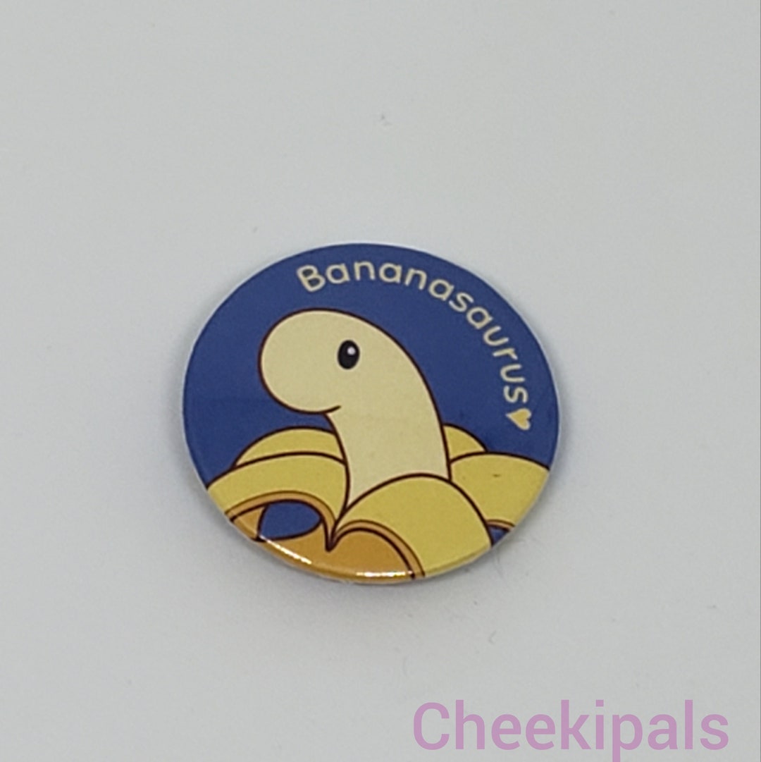 Bananasaurus Pin Back Cute Banana Dinosaur Button 1.25 Inch - Etsy