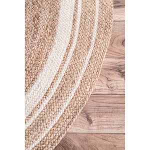 Hand Braided Natural Jute Round Rug for Living Room Decor, Custom Size ...