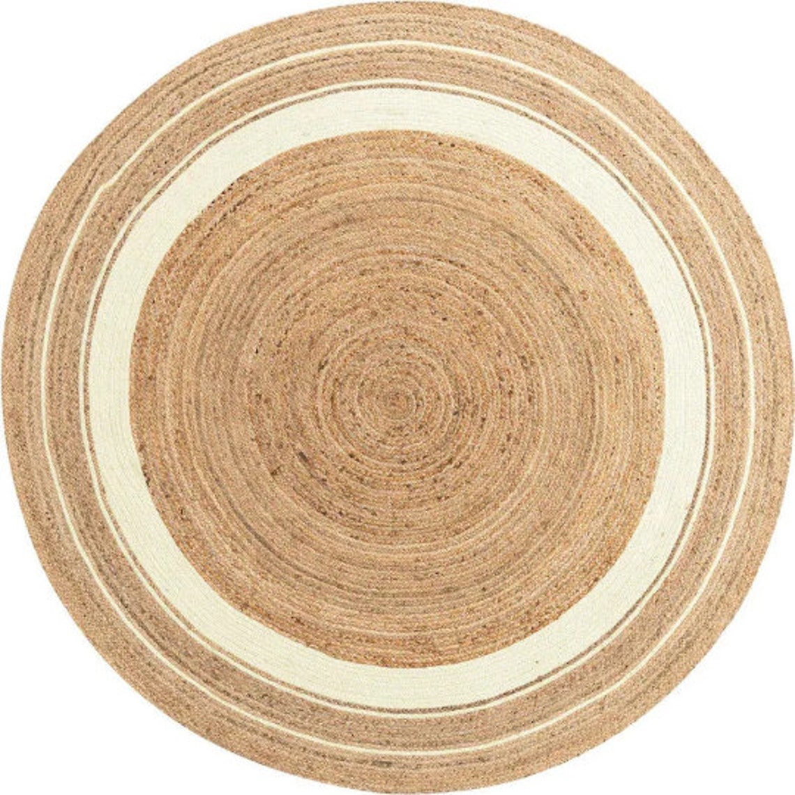 Hand Braided Natural Jute Round Rug for Living Room Decor, Custom Size ...