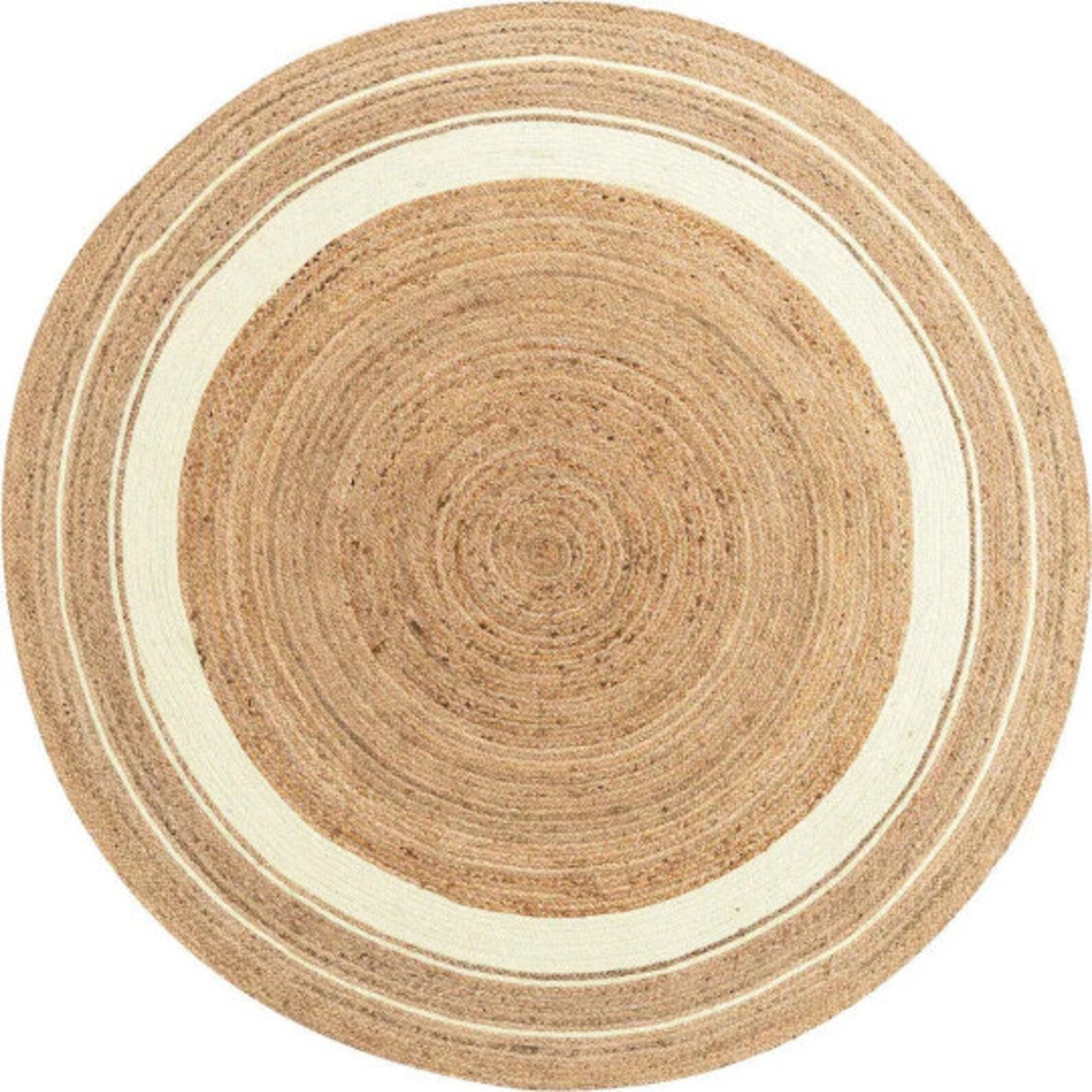 Hand Braided Natural Jute Round Rug for Living Room Decor, Custom Size ...